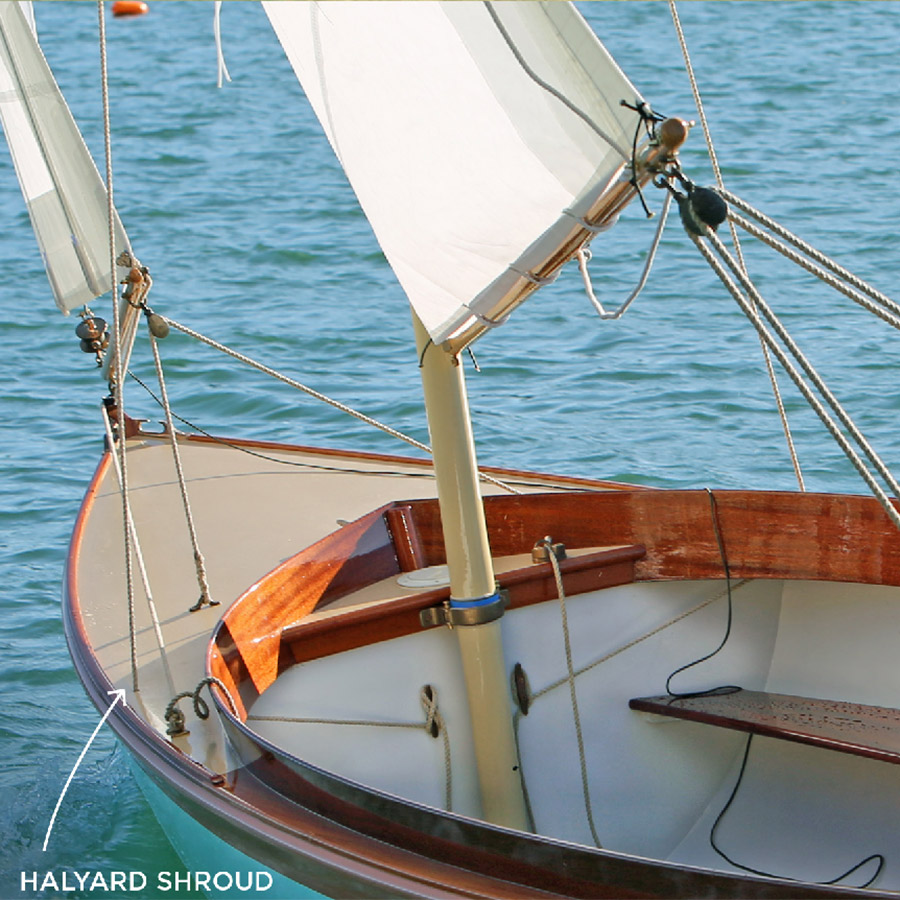 Halyard shroud on Levant 15