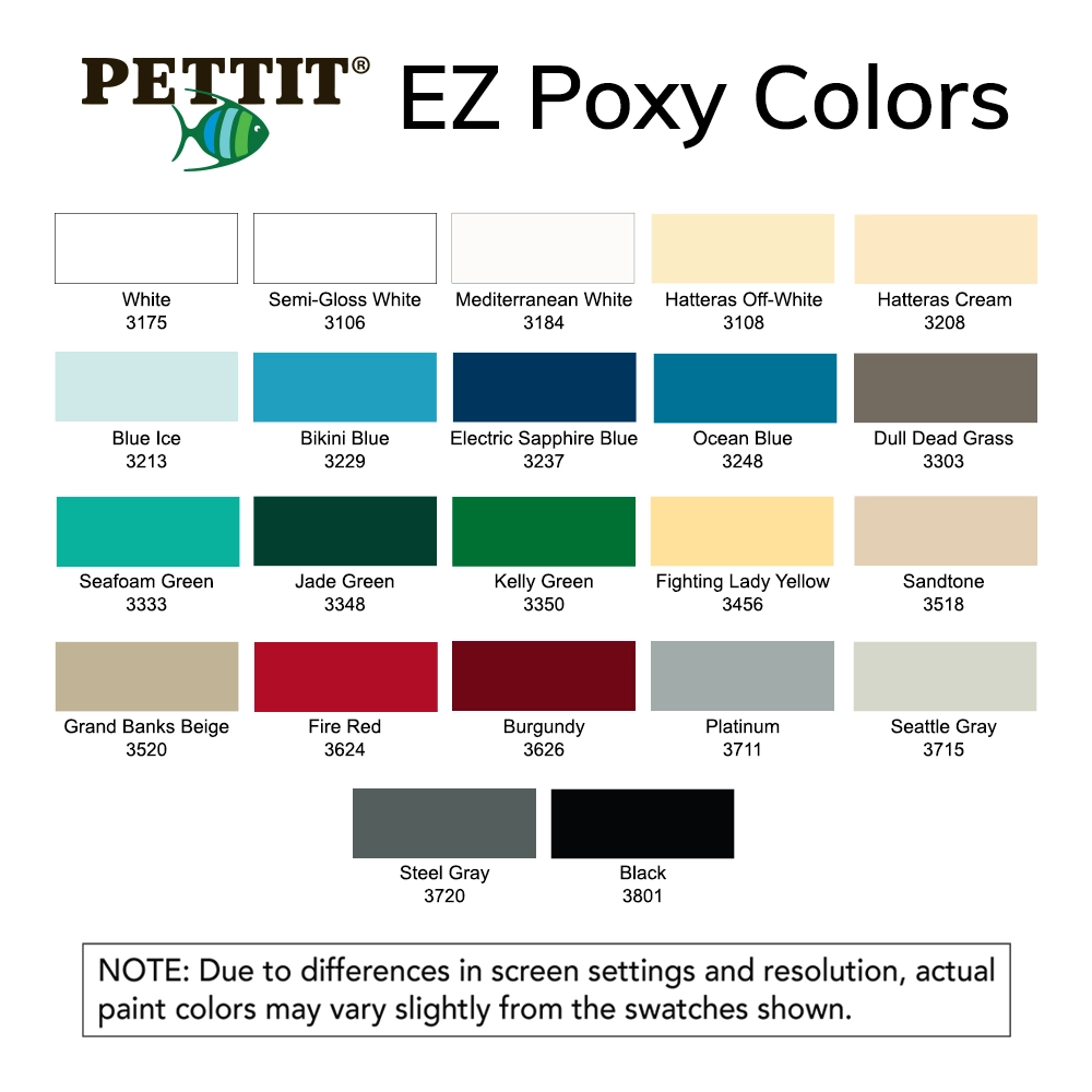 Pettit Paint Color Chart